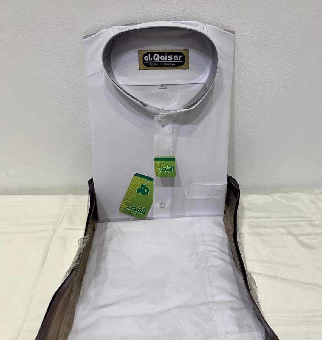 AL QAISAR PREMIUM MENS SHALWAR KAMEEZ- WHITE– Fabric Outlet